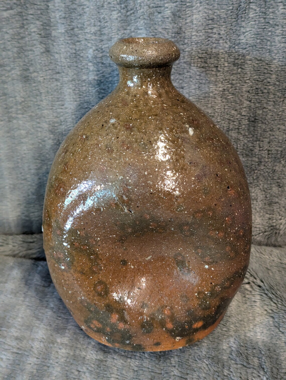 19th Century Pinch Form Redware Bottle RARE - Etsy