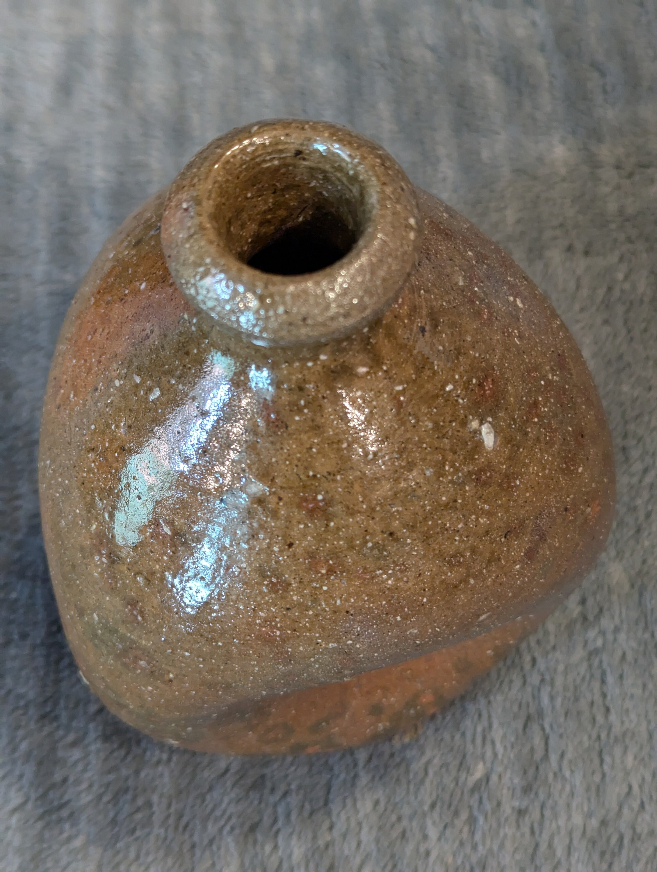 19th Century Pinch Form Redware Bottle RARE - Etsy