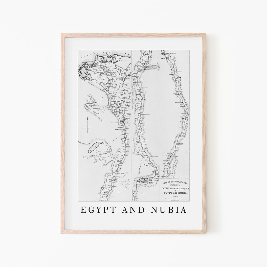 Classic Old Map of Egypt Ancient Nubia Map Large Maps - Etsy