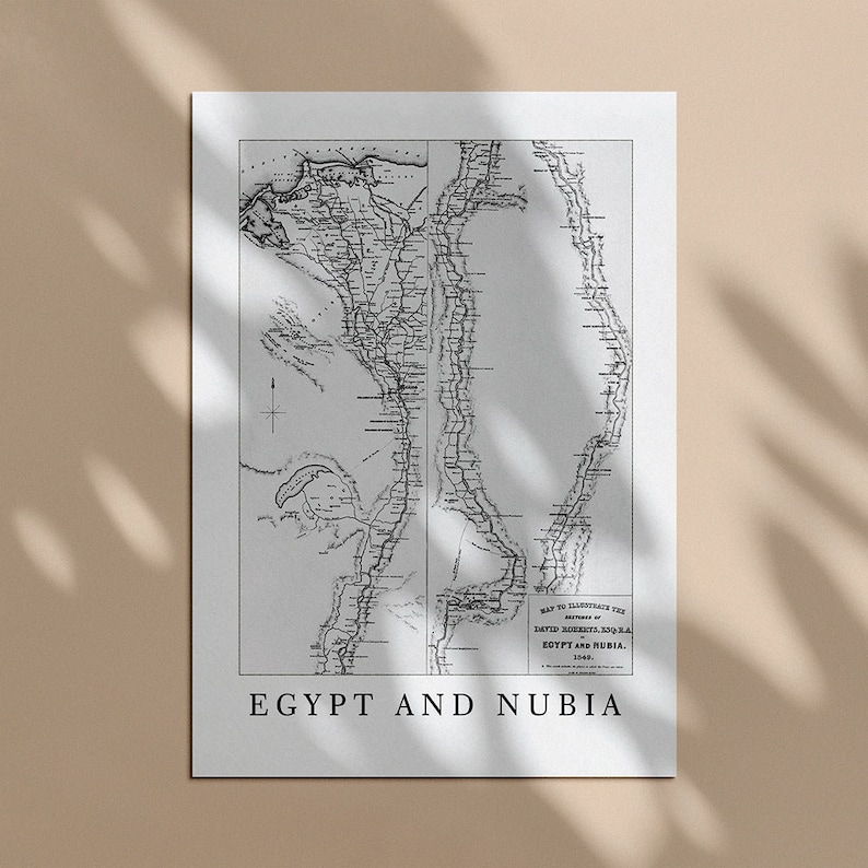 Classic Old Map of Egypt Ancient Nubia Map Large Maps - Etsy