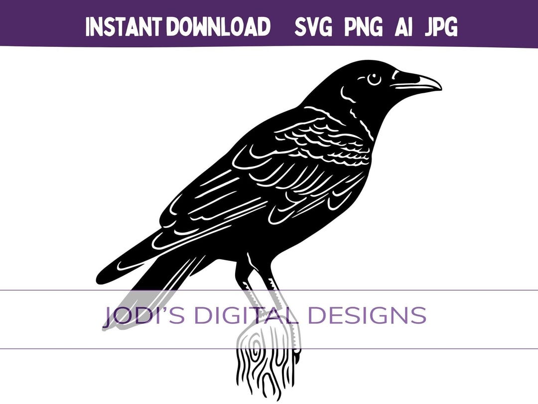 Crow Svg, Crow Png, Crow Svg Files for Cricut, Raven Svg, Bird Svg Cut ...