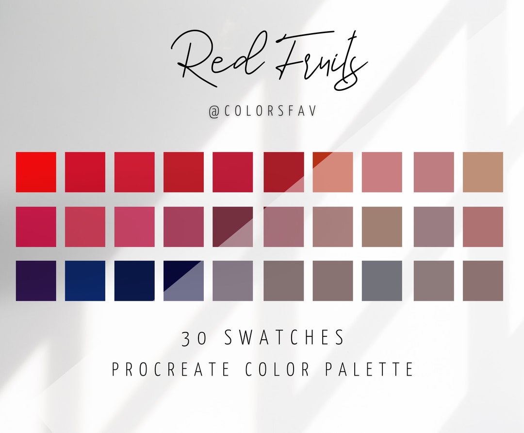 Red Fruits Procreate Color Palette Procreate Swatches iPad - Etsy Israel