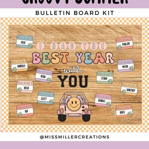 Groovy Summer: I Had the Best Year With You Bulletin Board Kit - Etsy