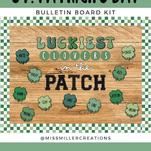 Groovy St. Patrick's Day: Luckiest Clovers Bulletin Board Kit - Etsy
