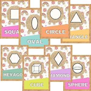 Disco Era Shape Posters - Etsy