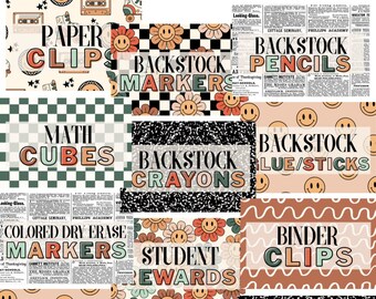 Editable Classroom Labels Tie Dye Retro Classroom Decor Classroom ...