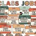 Groovy Vintage Class Jobs Display [editable] - Etsy