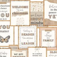 Wildflowers Back to School Classroom Decor, Bulletin Board Kit ...