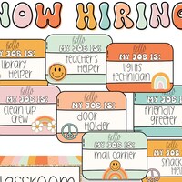 Y2K Checkered Chick CLASSROOM JOBS | Groovy Decor | Classroom Job ...