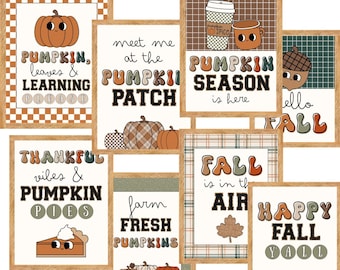 Fall Classroom Posters, Cozy Fall Vibes Theme, Groovy Classroom Posters ...