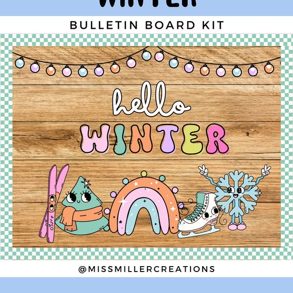 Winter Bulletin Board Kit - Etsy