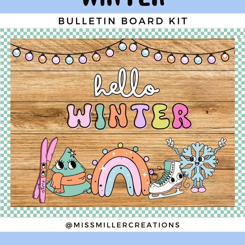 Winter Bulletin Board Kit - Etsy