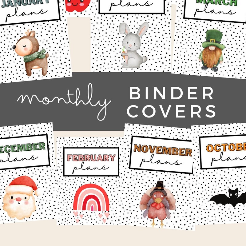 Binder Covers Printable - Etsy