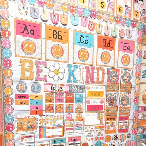 Groovy Boho Complete Classroom Collection editable - Etsy
