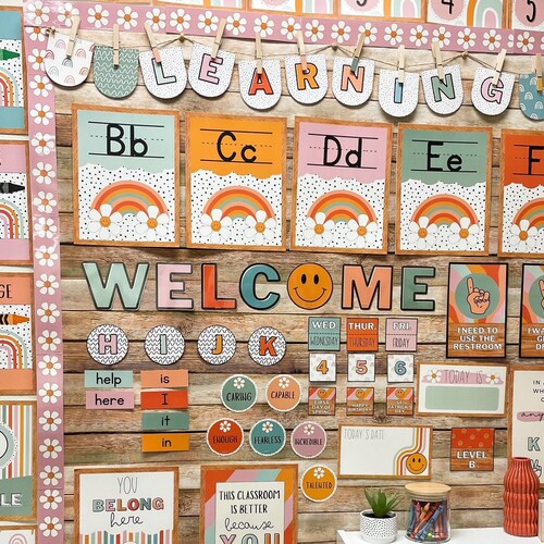 Groovy Boho Complete Classroom Collection editable - Etsy