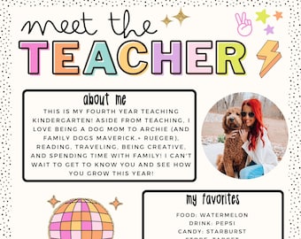 Meet the Teacher | Teacher Template | Flyer Disco Cowgirl Theme ...
