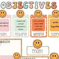 BOHO Learning Targets L Editable - Etsy