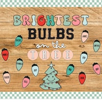 Brightest Bulbs on the Tree [groovy Christmas] Bulletin Board Kit - Etsy