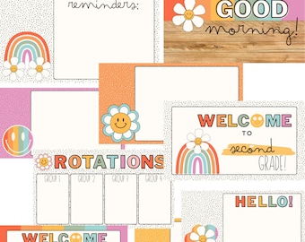 Rainbow Brights Google Slides and Powerpoint Templates, Bright Class ...