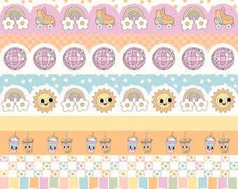 Classroom Bulletin Board Borders, Editable Canva Templates, Pastel ...