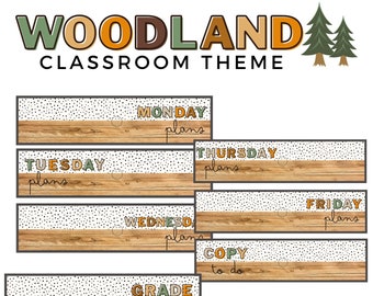 Woodland Classroom Supplies Labels [editable] - Etsy