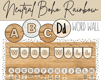 Boho Rainbow Weather Label Cards Polka Dots Classroom - Etsy