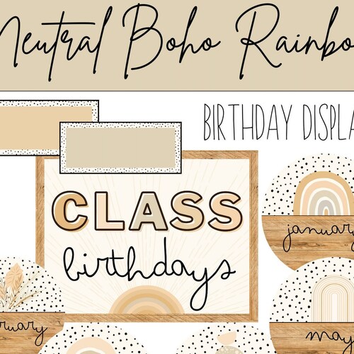Boho Neutral Theme: Editable Name Tags Printable Class Decor - Etsy