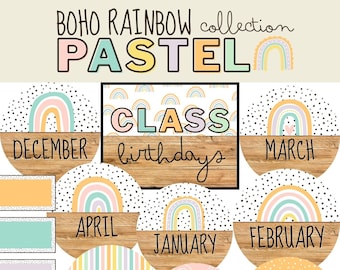 Rainbow Pastel Birthday - Etsy