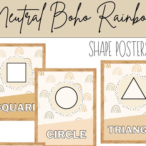 Neutral Boho Rainbow Classroom Alphabet - Etsy