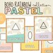 Pastel Boho Rainbow Classroom Shape Posters - Etsy