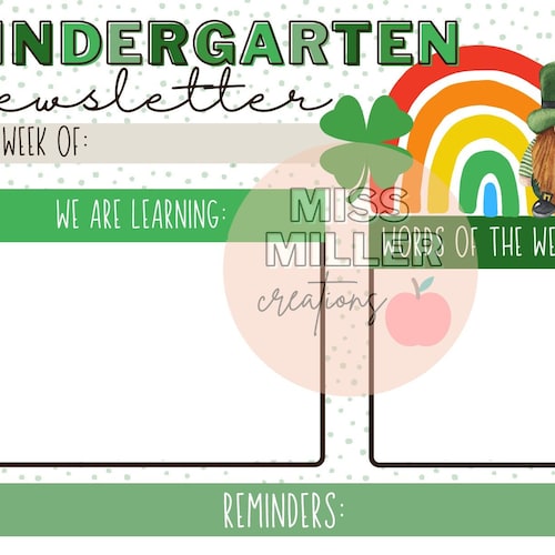 March Classroom Weekly Newsletter Template editable - Etsy