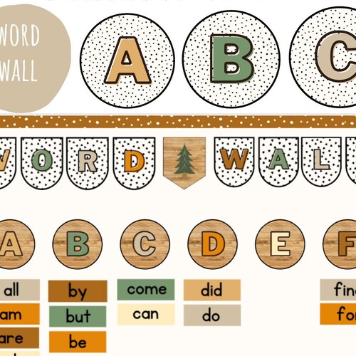 Woodland Classroom Decor editable - Etsy