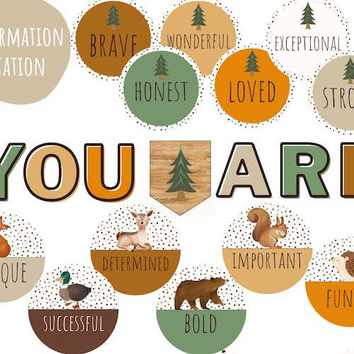 Woodland Classroom Affirmation Station - Etsy
