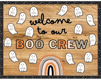 Boo Crew Bulletin Board Kit [halloween] [holiday] [classroom Decor] - Etsy