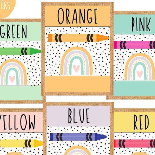 Pastel Boho Rainbow Alphabet Posters | Etsy