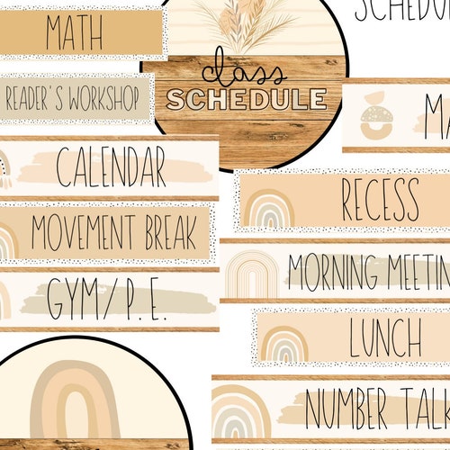 Neutral Boho Rainbow Classroom Door Display editable - Etsy