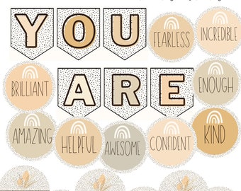 Boho Rainbow Affirmation Station Growth Mindset Boho Classroom ...