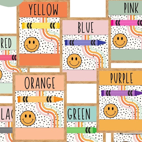 Groovy Boho Classroom Schedule editable - Etsy