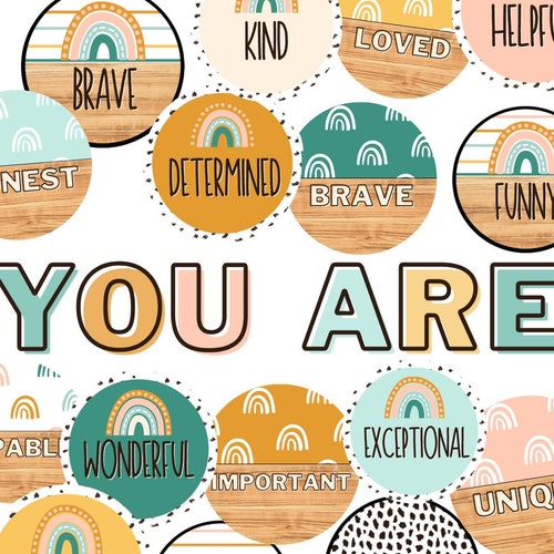 Modern Boho Rainbow Classroom Decor editable - Etsy