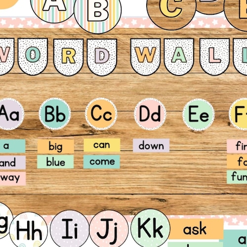 Boho Rainbow Word Wall Kit - Etsy