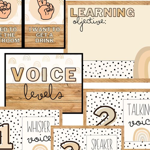 Neutral Boho Rainbow Complete Classroom Collection - Etsy