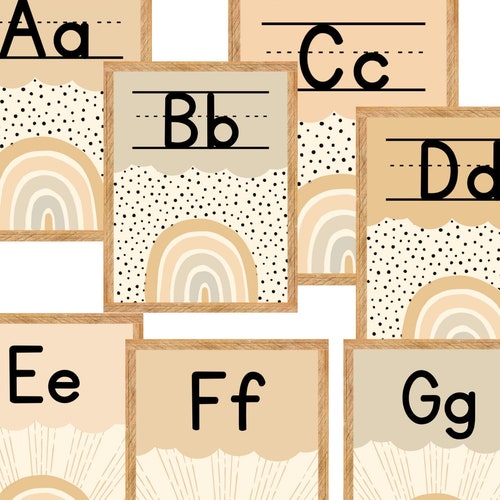 Boho Rainbow Themed Classroom Rules Poster - Etsy