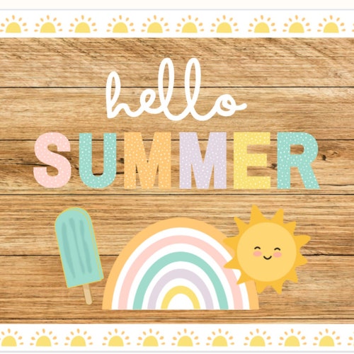 Bulletin Board Letters Hello Summer Classroom Décor - Etsy