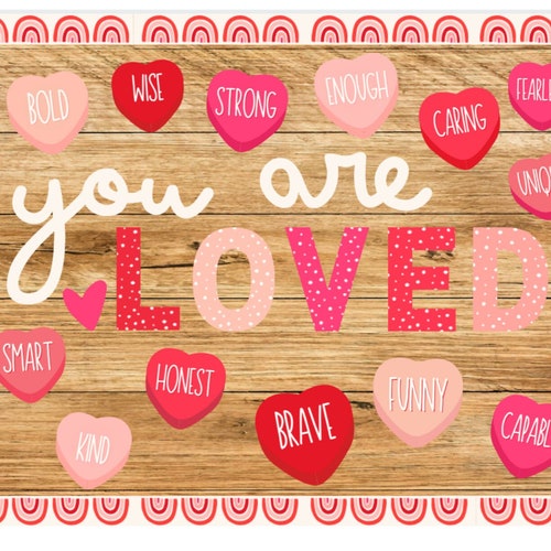 You Are Loved Bulletin Board Kit valentine's Day - Etsy