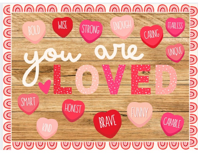 You Are Loved Bulletin Board Kit valentine's Day - Etsy