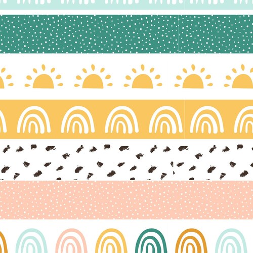 PRINTABLE Modern Colorful Bulletin Board Borders Printable - Etsy