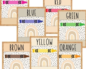 Neutral Boho Rainbow Classroom Motivational Quote Posters - Etsy