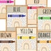 Neutral Boho Rainbow Classroom Color Posters - Etsy