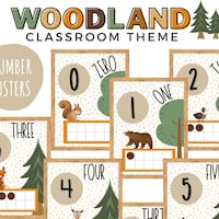 Forest Alphabet and Numbers Printable | Alphabet and Numbers Nursery ...