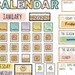 Pastel Boho Rainbow Classroom Calendar editable Features - Etsy
